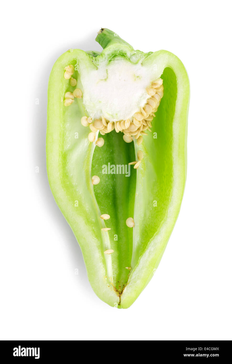 Pepper slice on white background Stock Photo - Alamy