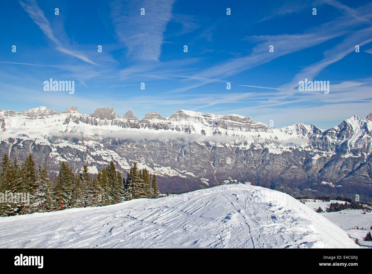 Winter in the swiss alps, Switzerland Stock Photo - Alamy