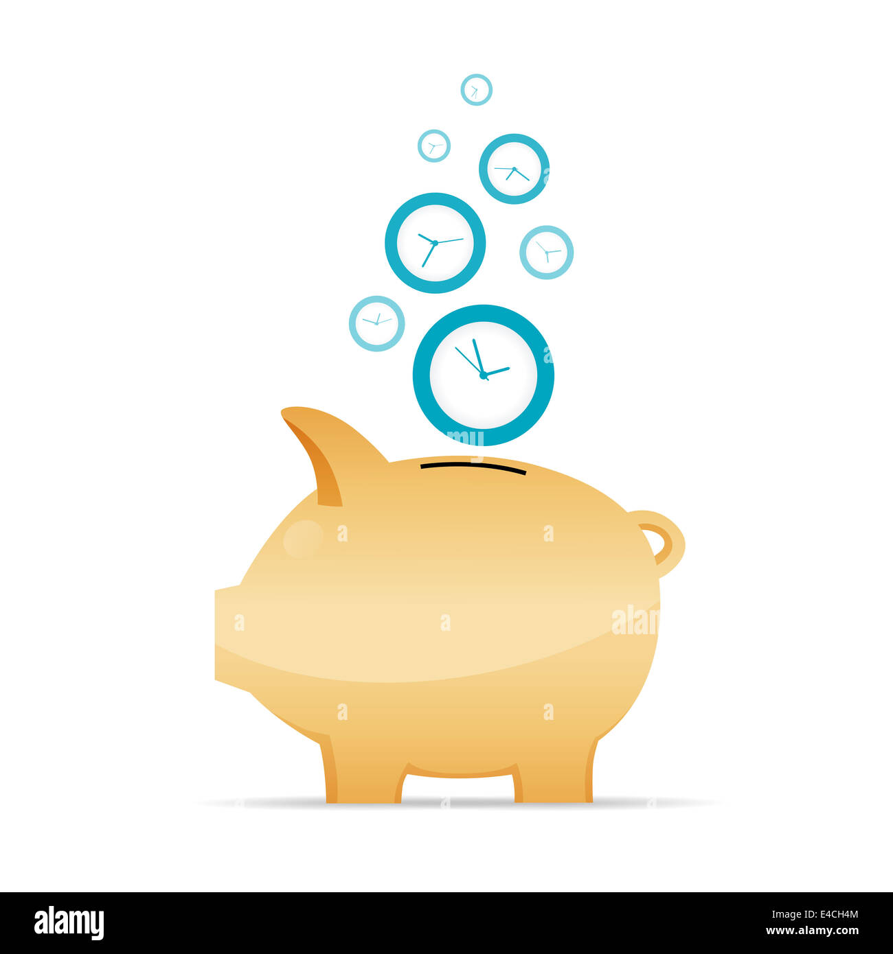 Vector illustration of time as money concept Stock Photo - Alamy
