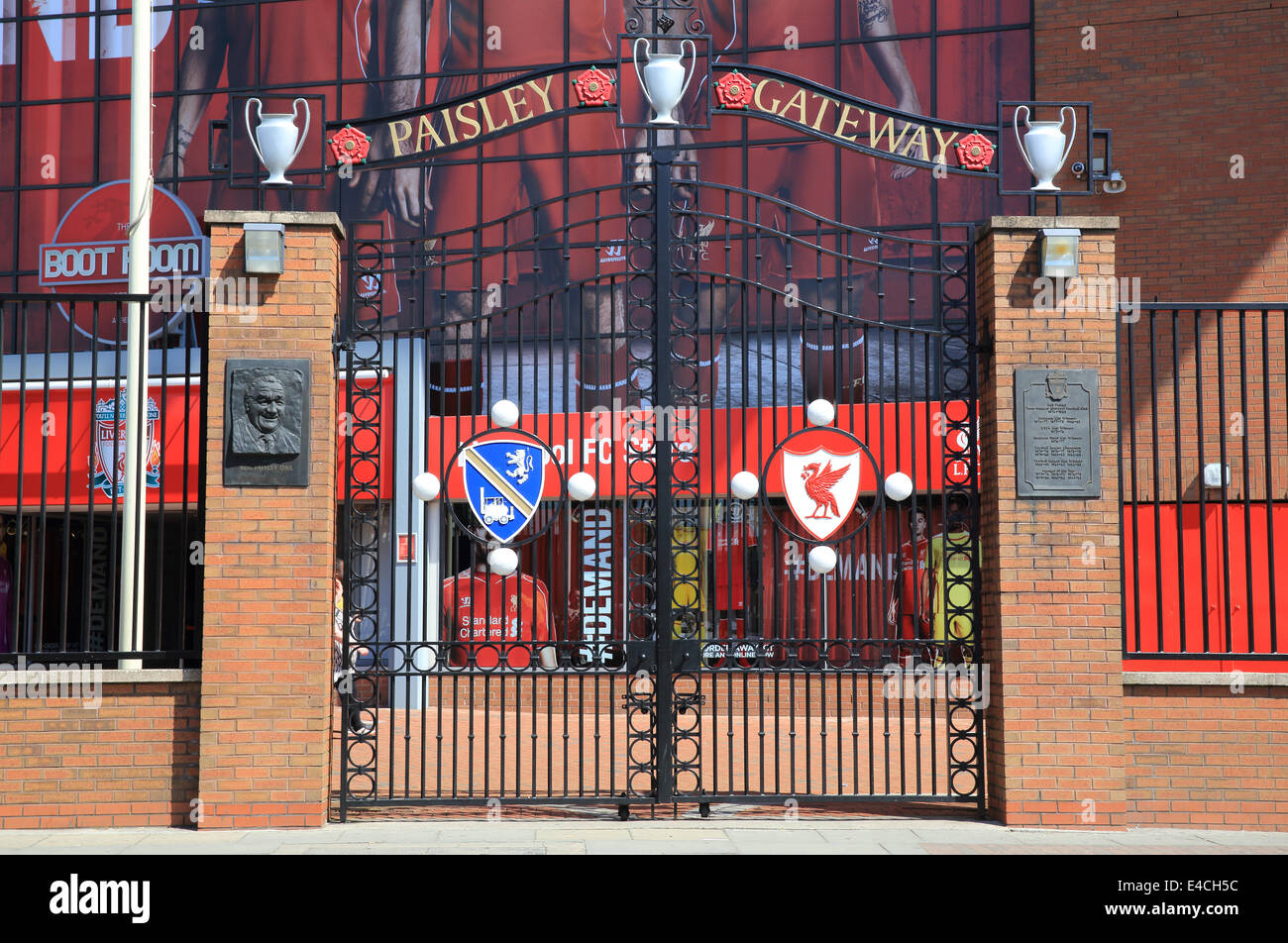 Paisley Gateway, at the famous Kop, at Anfield Football Stadium ...