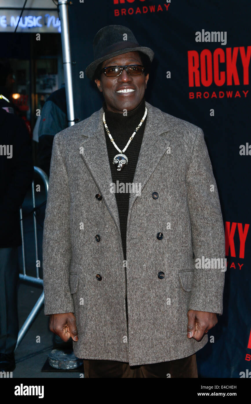 Actor Wesley Snipes attends the 'Rocky' Broadway opening night at the ...