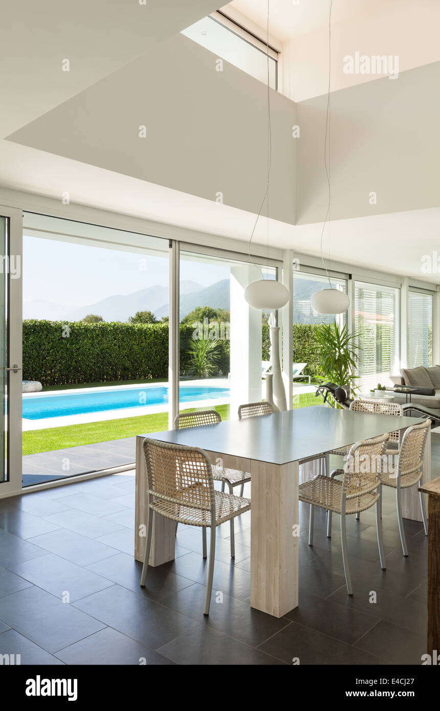 Interior with table hi-res stock photography and images - Alamy