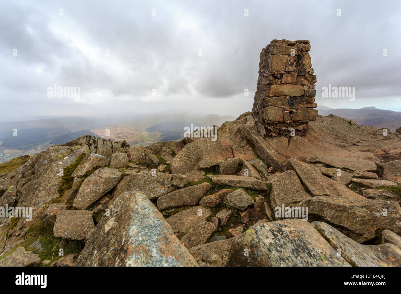 North wales trig point hi-res stock photography and images - Alamy
