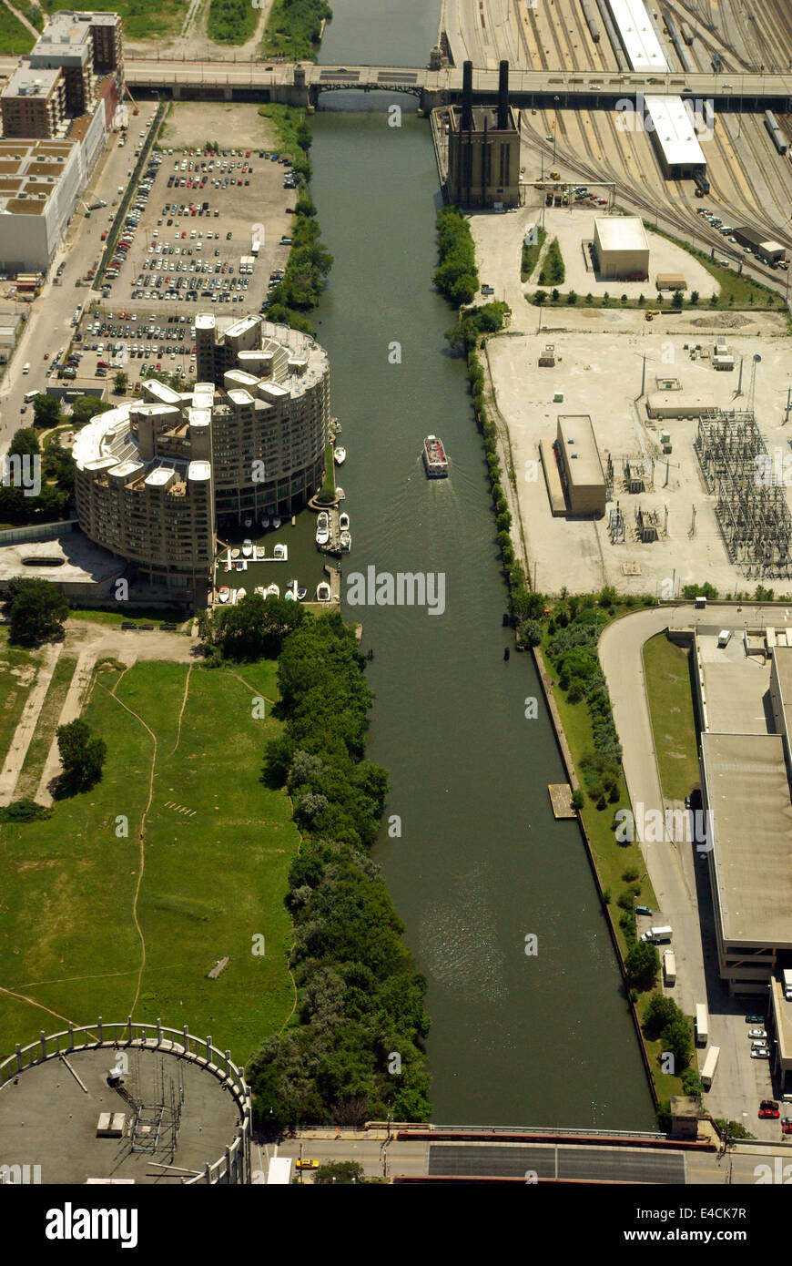 Aerial view of chicago from sears tower hi-res stock photography and ...