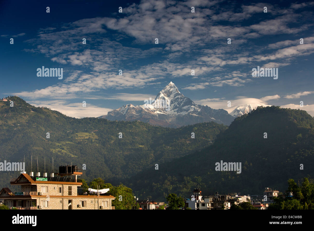 Nepal, Pokhara, Annapurna Range, Machhapuchchhre, Fish Tail Mountain ...
