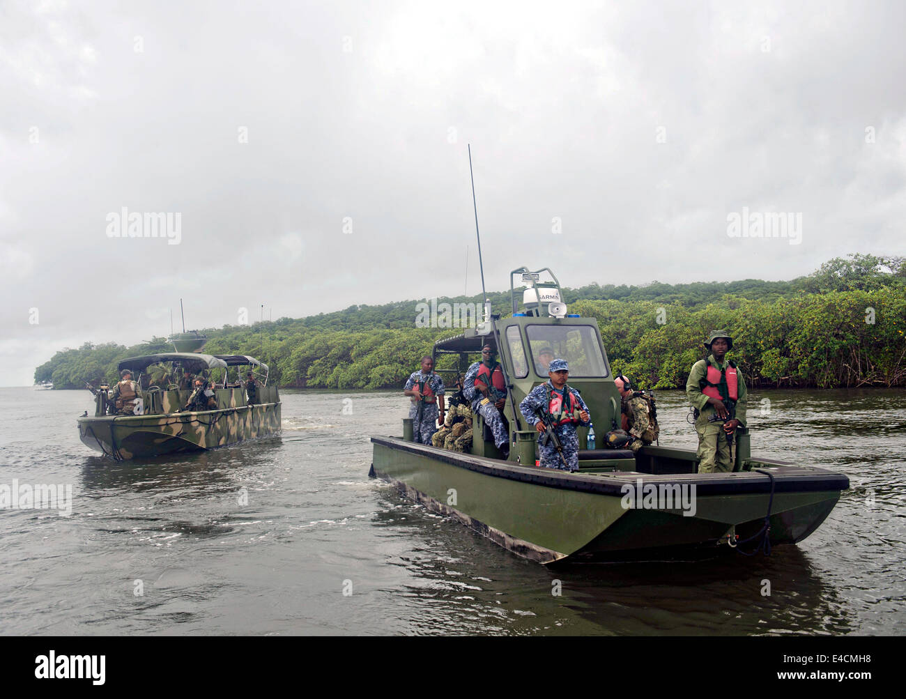 US Navy Coastal Riverine Squadron Two special operation forces conduct ...