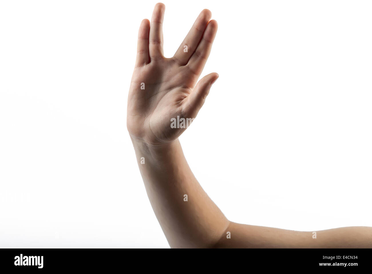Young hands make Vulcan Salute: Long Live and Prosper Stock Photo - Alamy