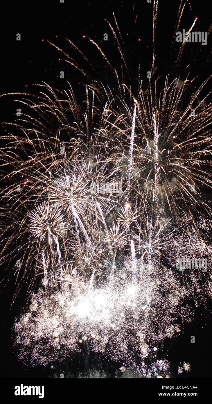 Mevagissey Feast Week Fireworks Stock Photo - Alamy