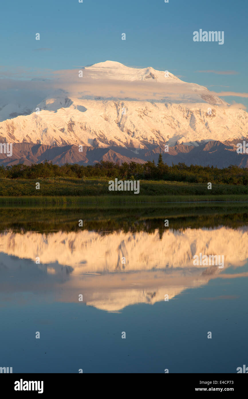 Mt. McKinley, locally known as Denali, at Reflection Pond, Denali ...