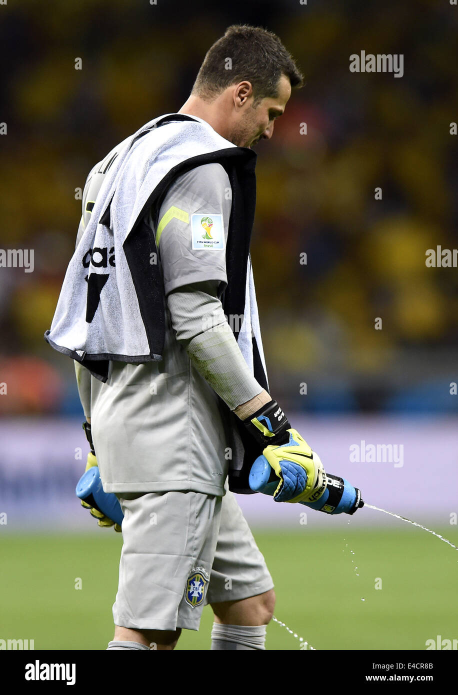 Belo Horizonte, Brazil. 8th July, 2014. Brazil's goalkeeper Julio Cesar ...