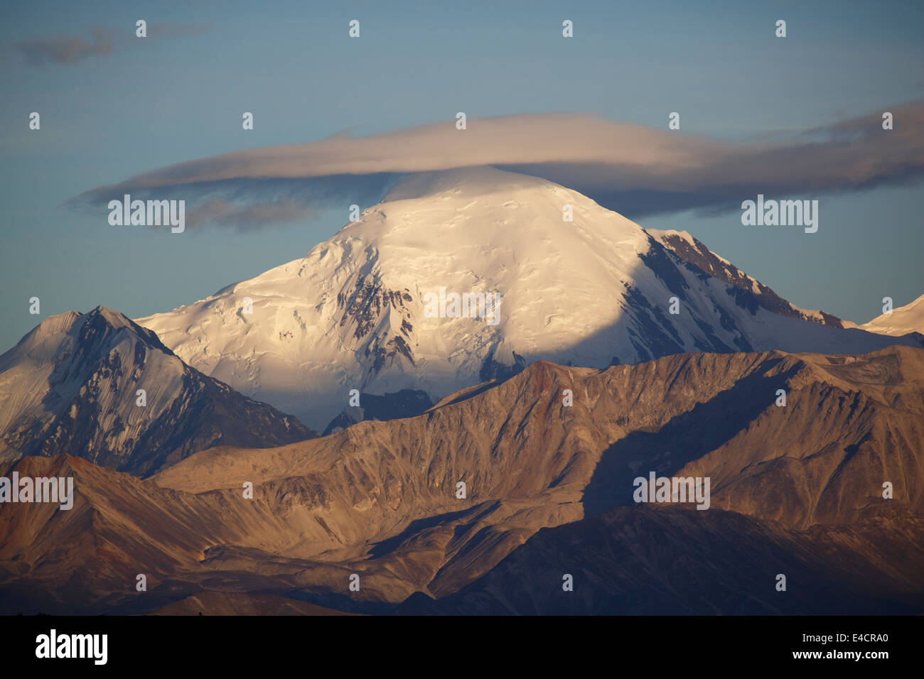 Lenticularis cloud forms over the Alaska Range, Denali National Park ...