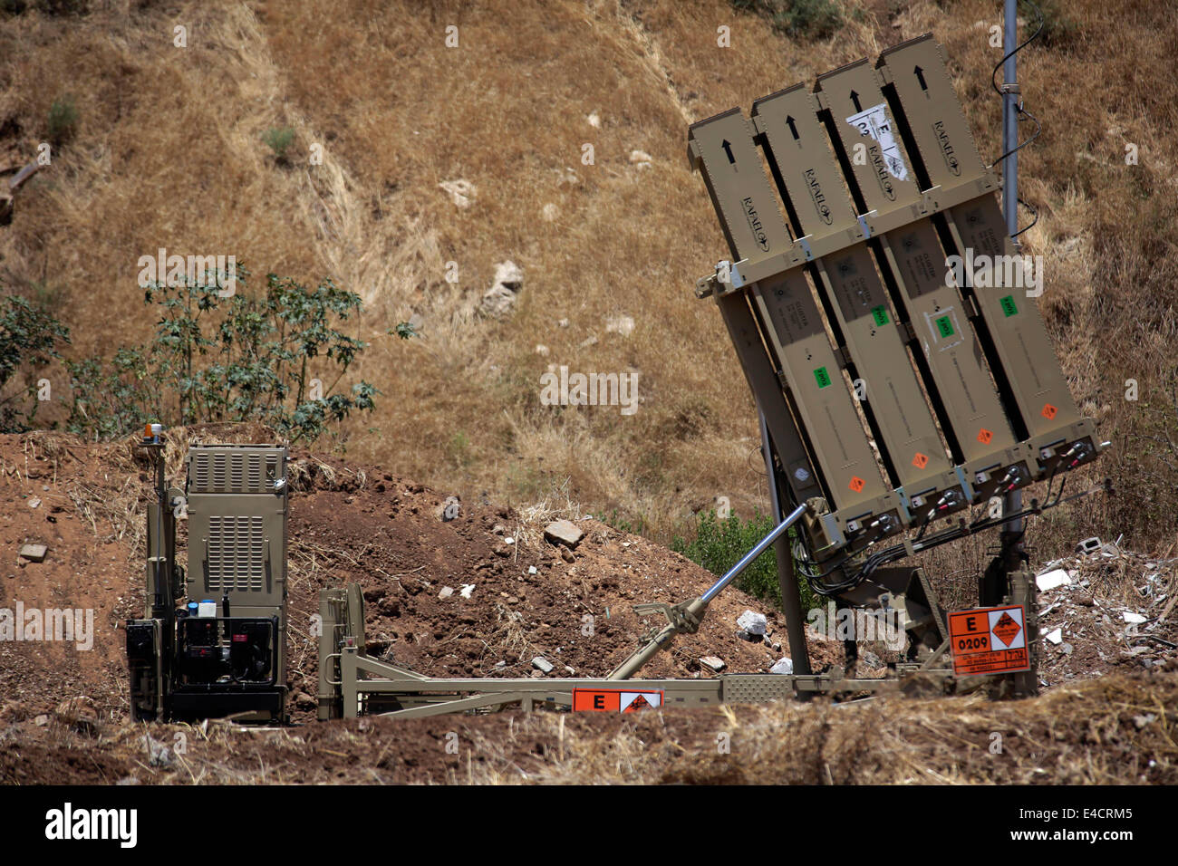Tel Aviv, Israel. 8th July, 2014. An Iron Dome anti-missile shield ...