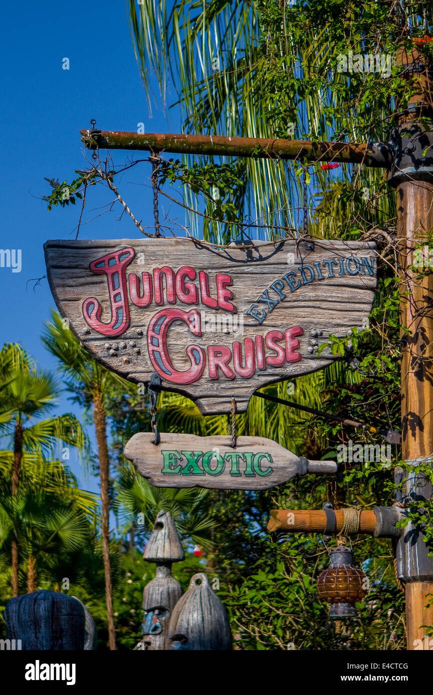 Jungle Cruise Expedition sign at Walt Disney World Theme Park in ...