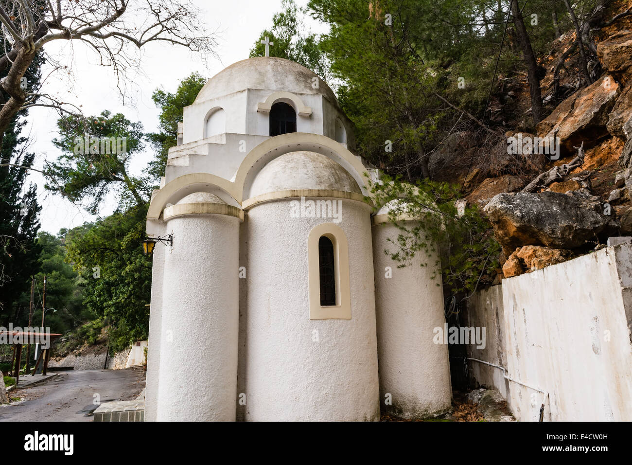 A small Greek orthodox church in Poros island in Greece Stock Photo - Alamy