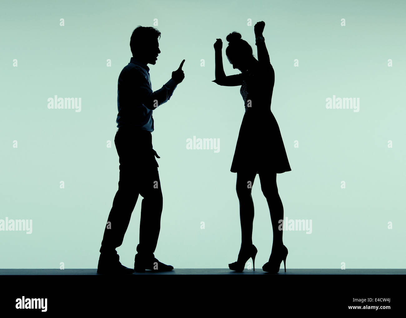 Couple Argue Silhouette High Resolution Stock Photography and Images ...