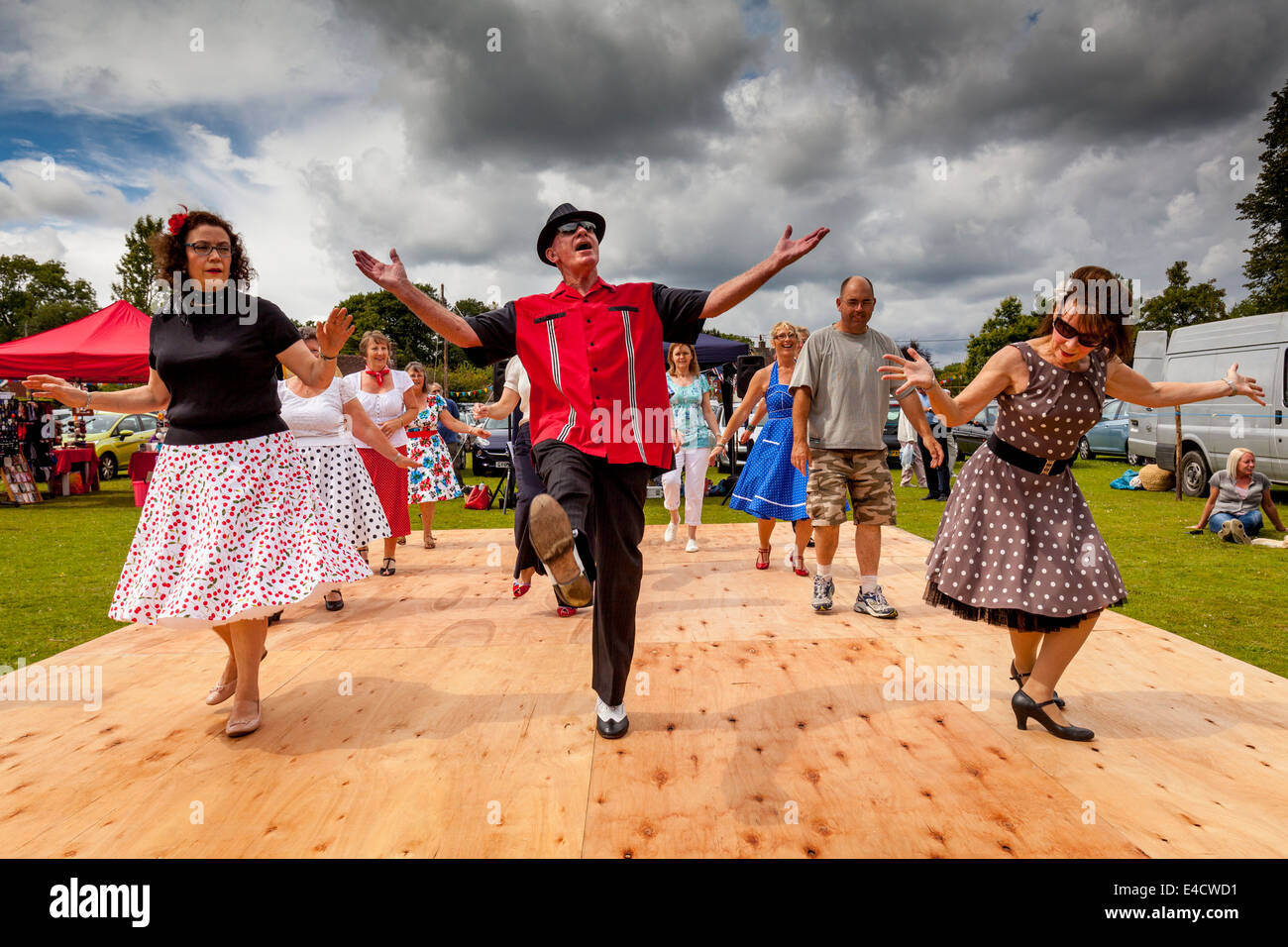 PJ's Jive Dance Club Perform At The Nutley Fete, Sussex, England Stock ...
