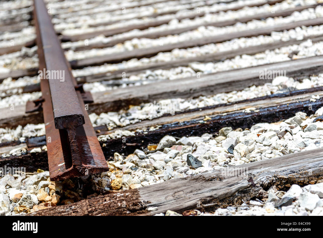 railroad track with no connecting track - end of the track Stock Photo ...
