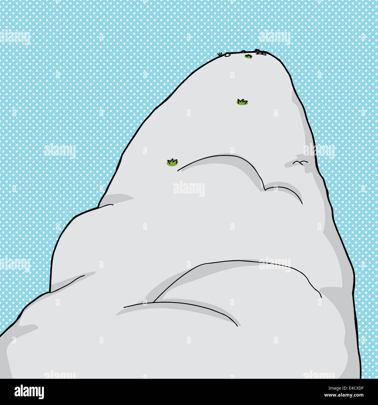 Single mountain peak cartoon blue hi-res stock photography and images ...