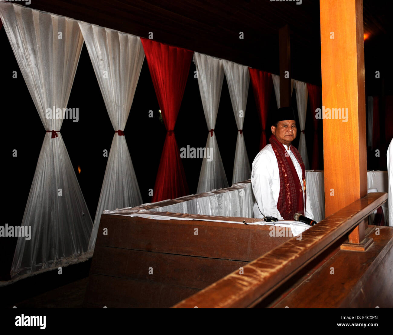 Jakarta, Indonesia. 8th July, 2014. Presidential candidate Prabowo ...