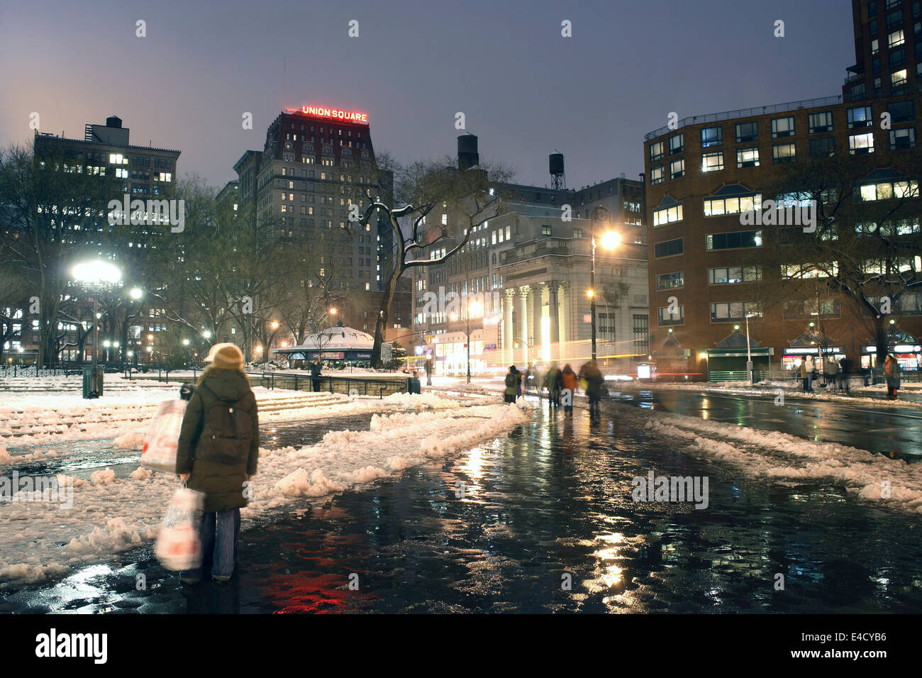 Union Square during winter in New York City Stock Photo - Alamy