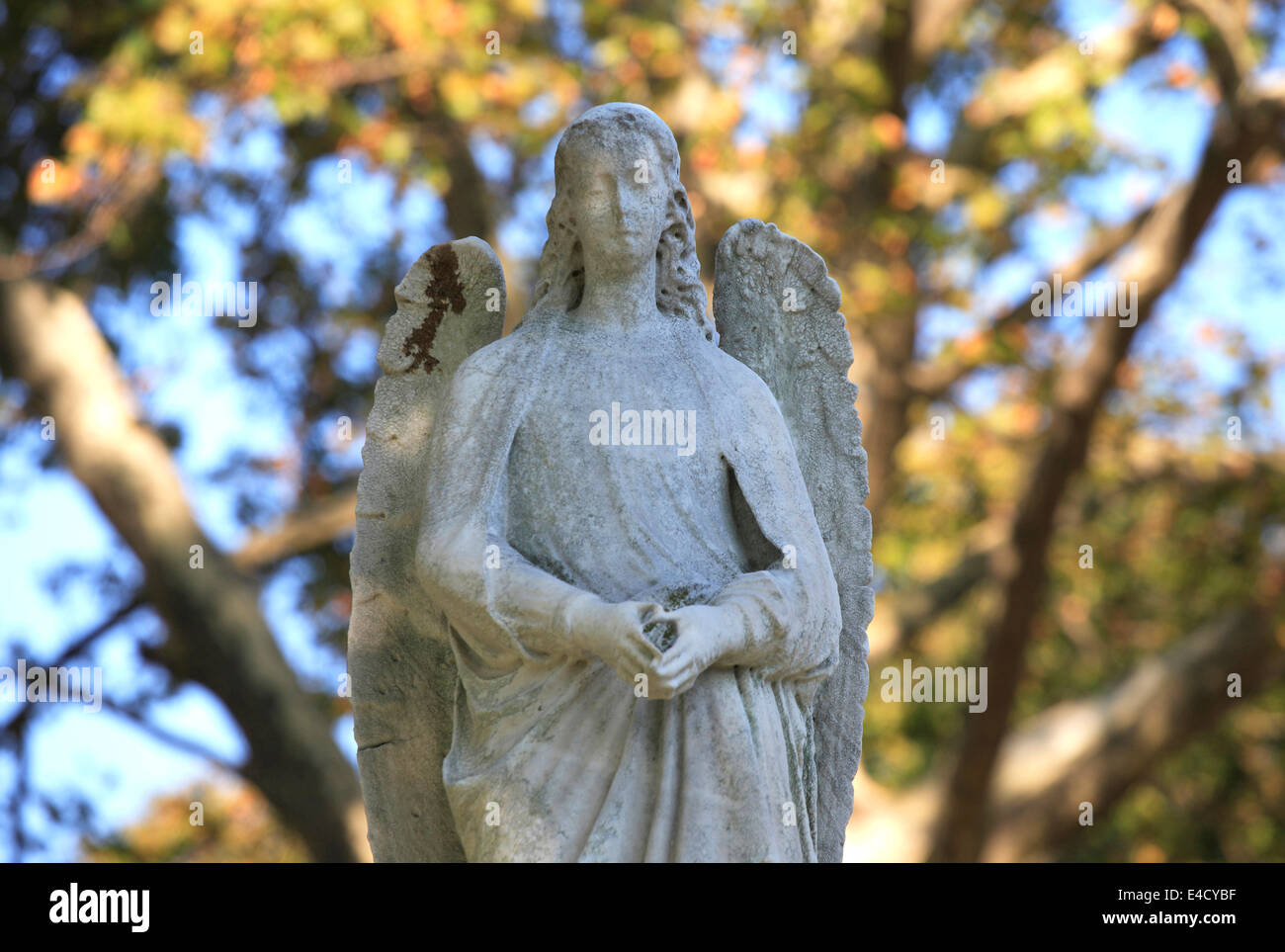 Angel Statue inside Cemetary Stock Photo - Alamy
