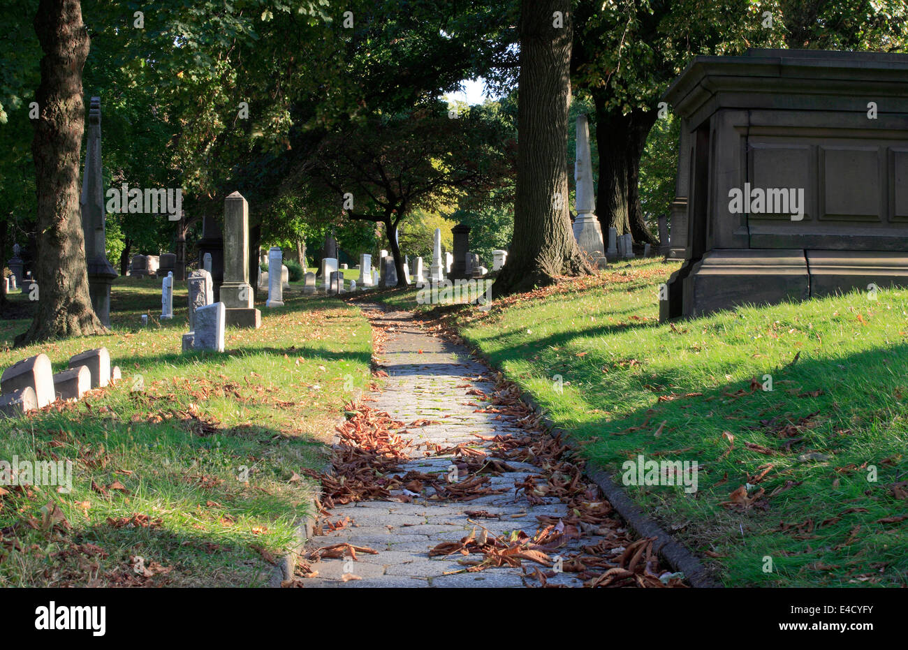 Several graves inside an old historic cemetery Stock Photo - Alamy