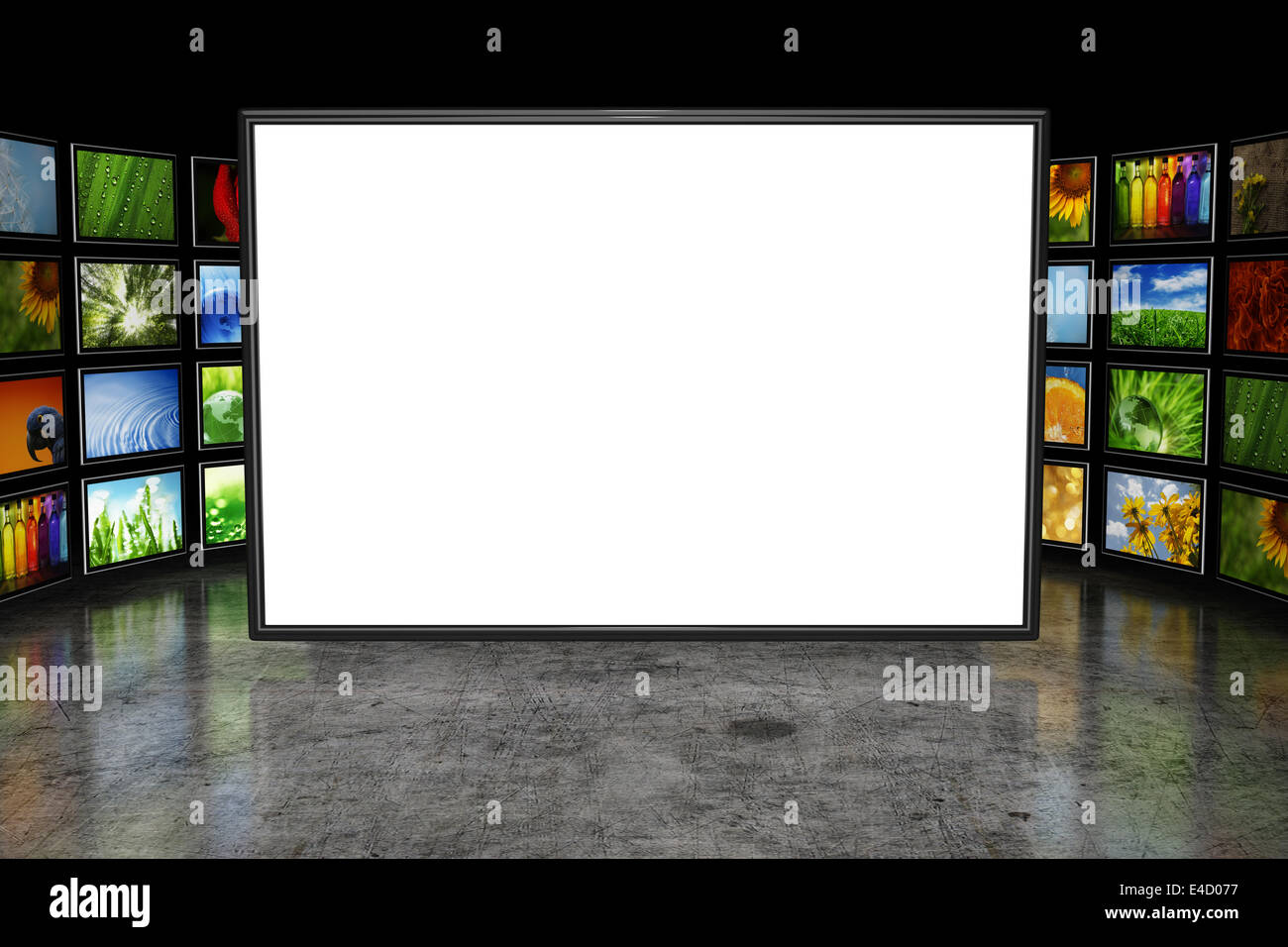 Tv screeen with images Stock Photo - Alamy