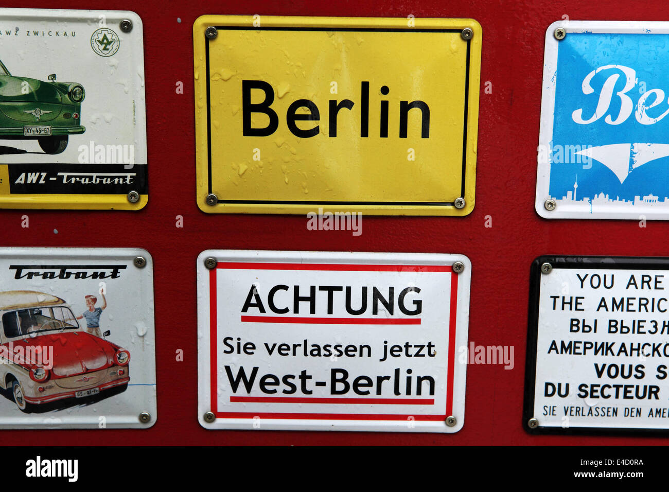Enamel signs in Berlin, Germany Stock Photo - Alamy