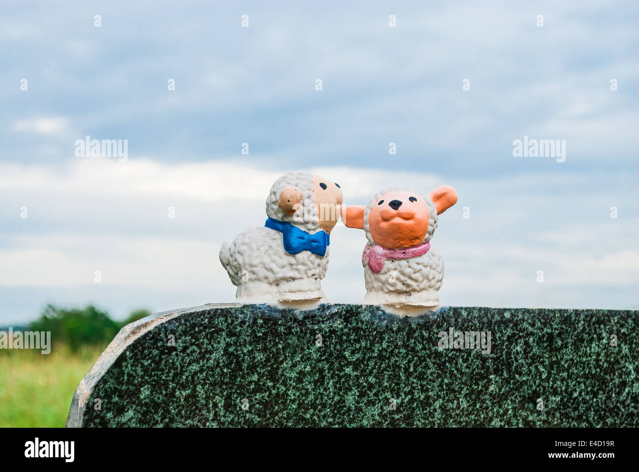 Sheep Figures on Marble Wall Stock Photo - Alamy