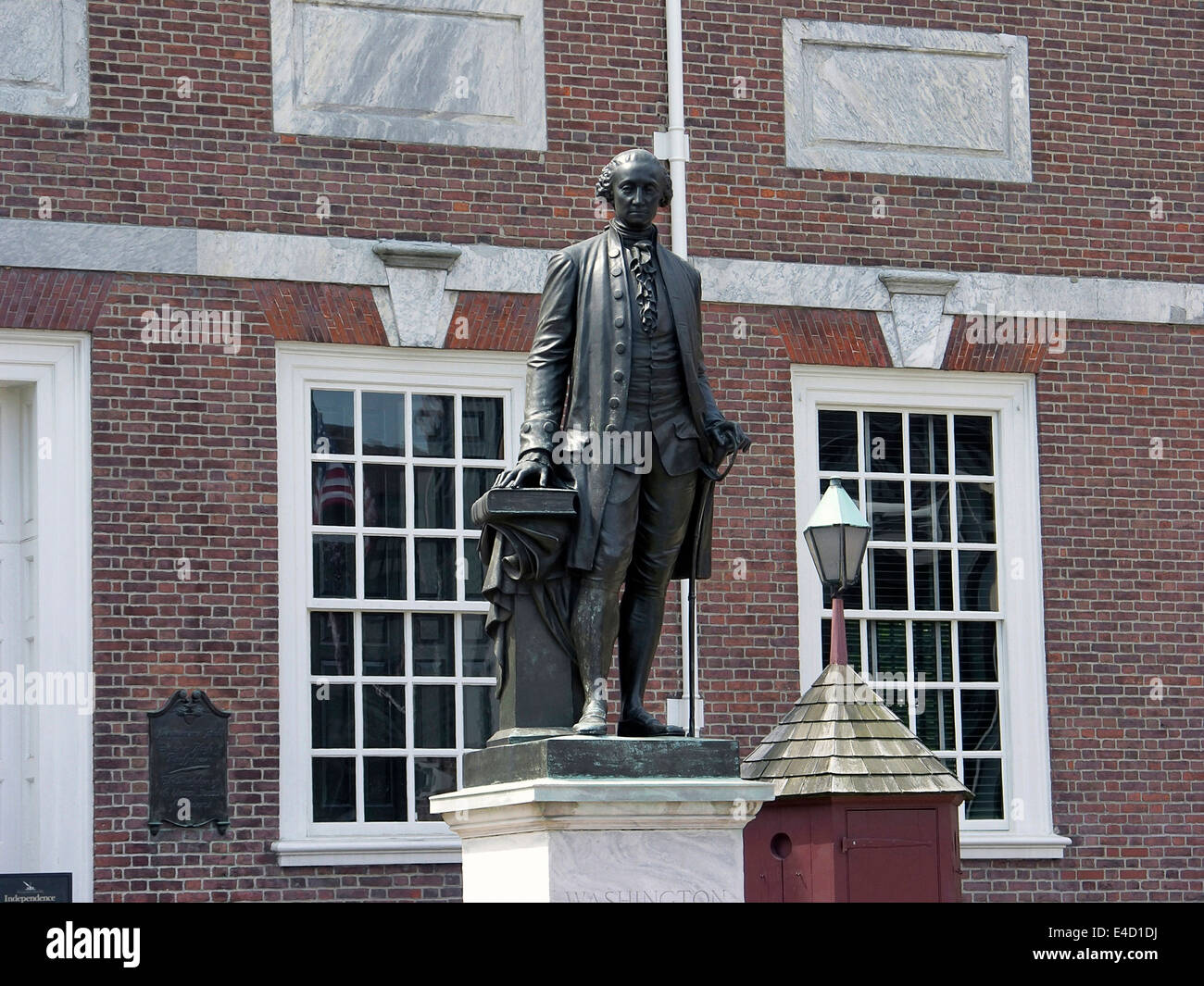 Statue of George Washington in front of Independence Hall, Philadelphia ...