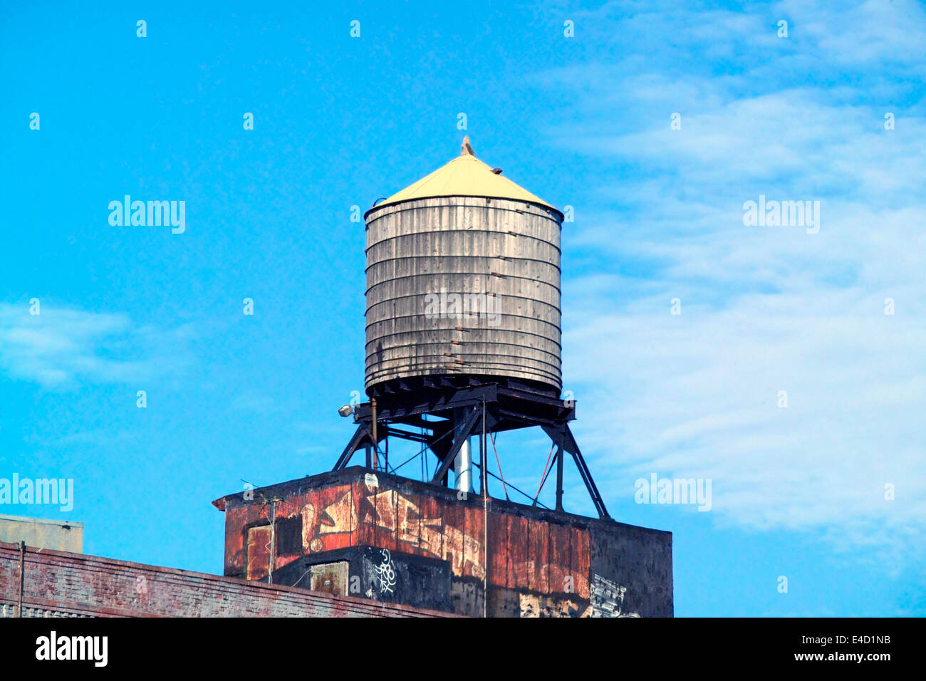 Photo of water tank on roof used to store water Stock Photo - Alamy