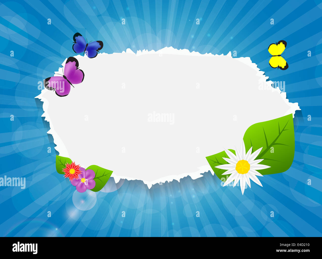 Frame on Sunny Shiny Background Vector Illustration Stock Photo - Alamy