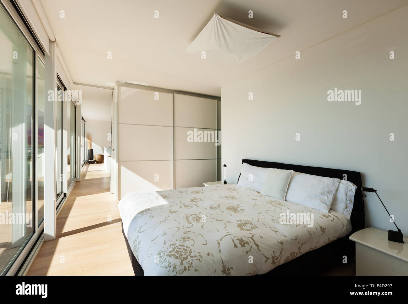 Modern villa, interior, view from the bedroom Stock Photo - Alamy
