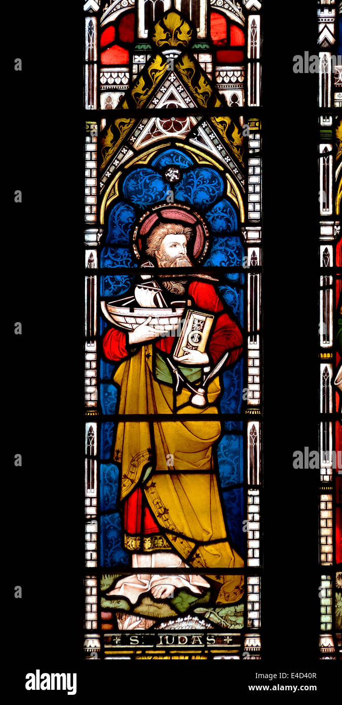 Rochester, Kent, England, UK. Rochester Cathedral. Stained Glass Window ...