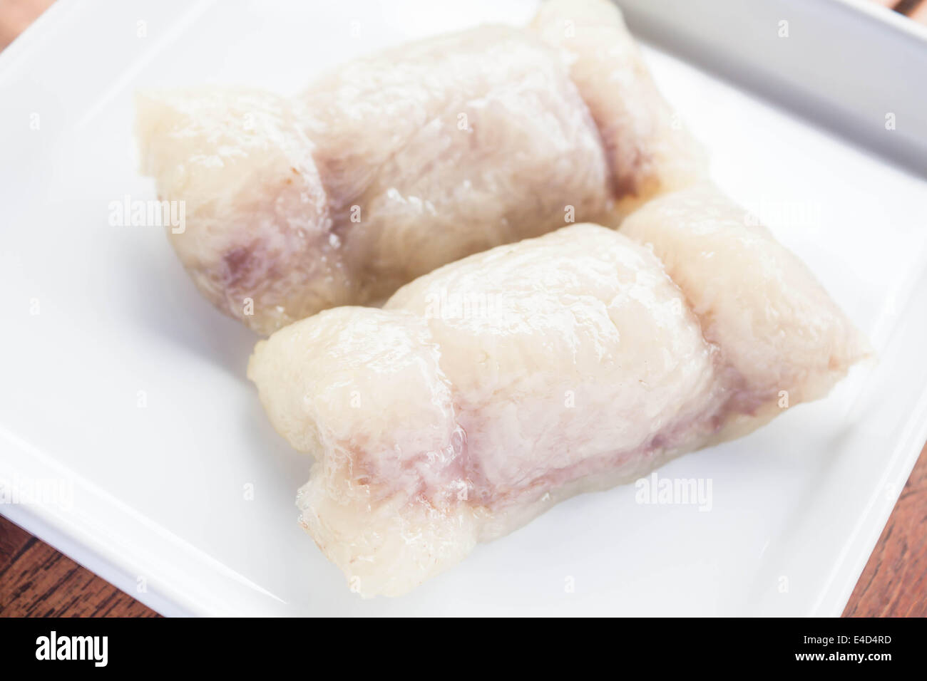 Homemade dessert, bunch of mush with banana filling, stock photo Stock ...