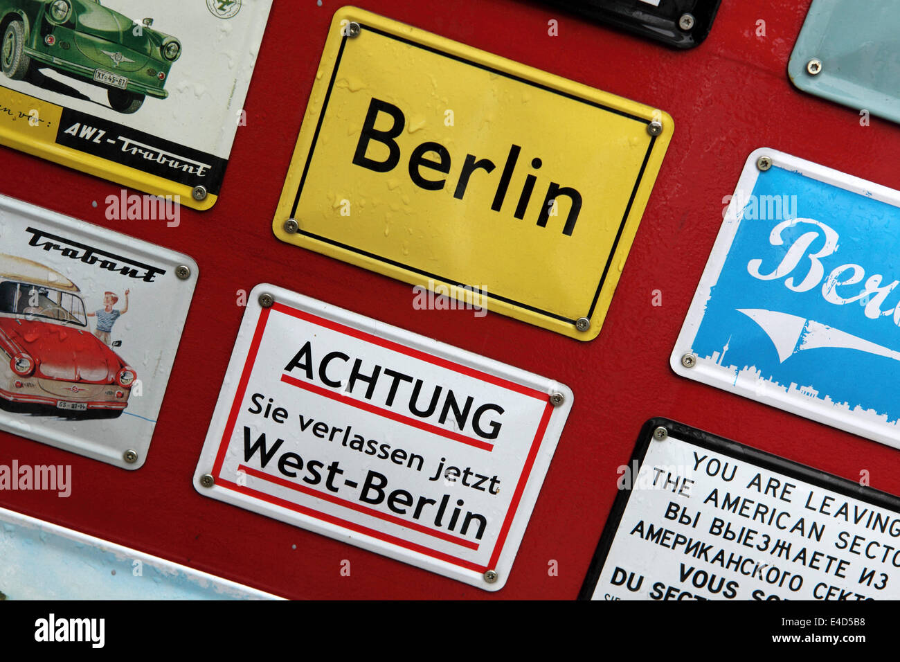 Enamel signs in Berlin, Germany Stock Photo - Alamy