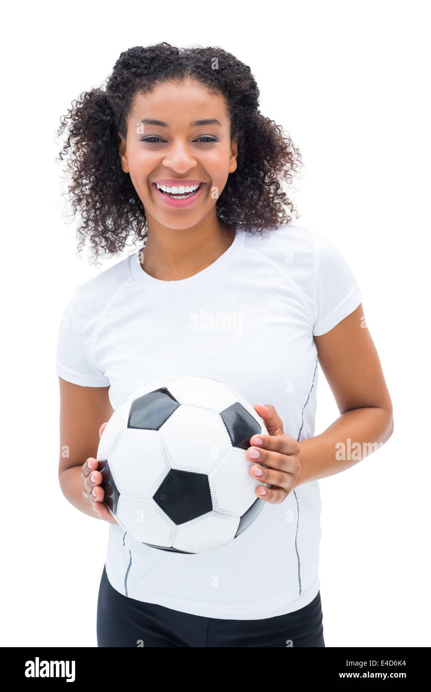 Football posing smiling hi-res stock photography and images - Alamy