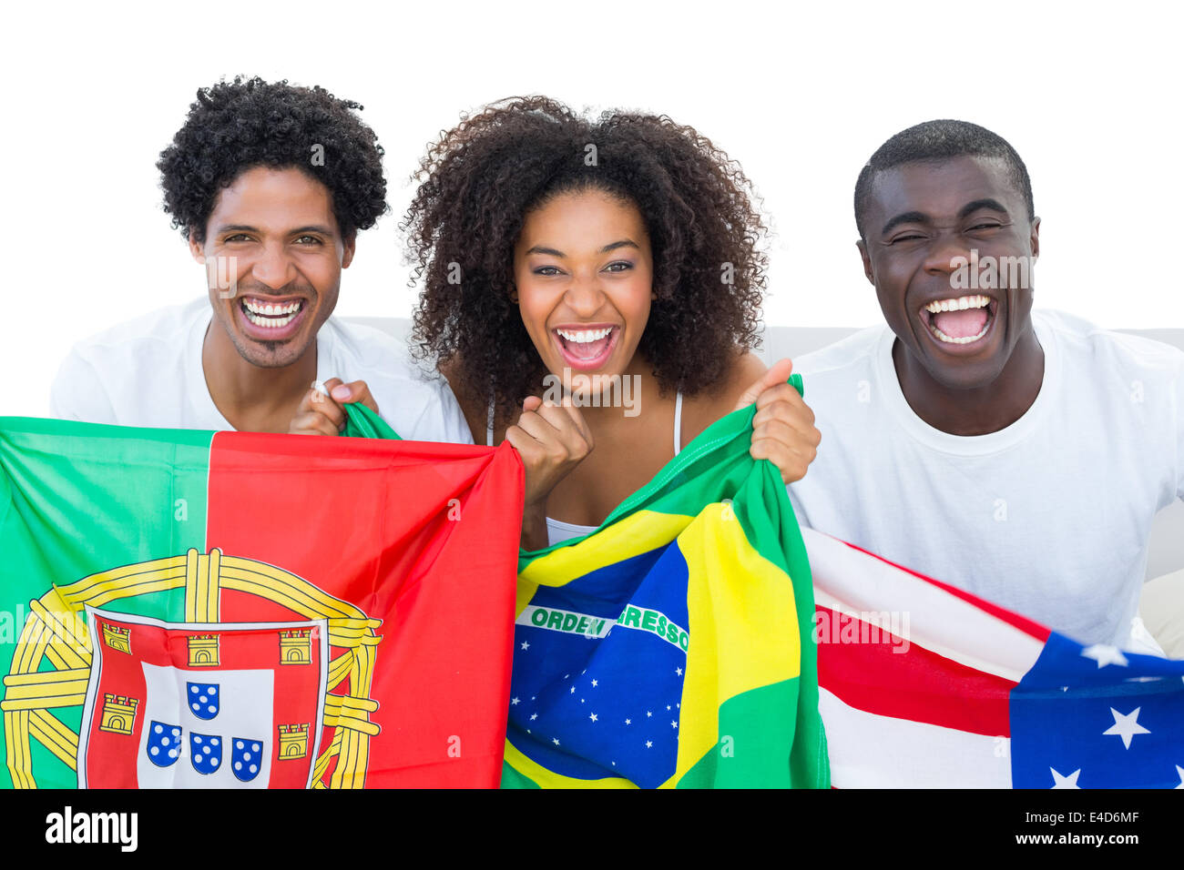 Football fans flags hi-res stock photography and images - Alamy
