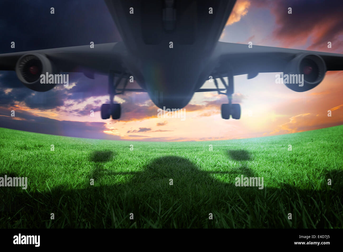 Airplane taking off and clouds hi-res stock photography and images - Alamy