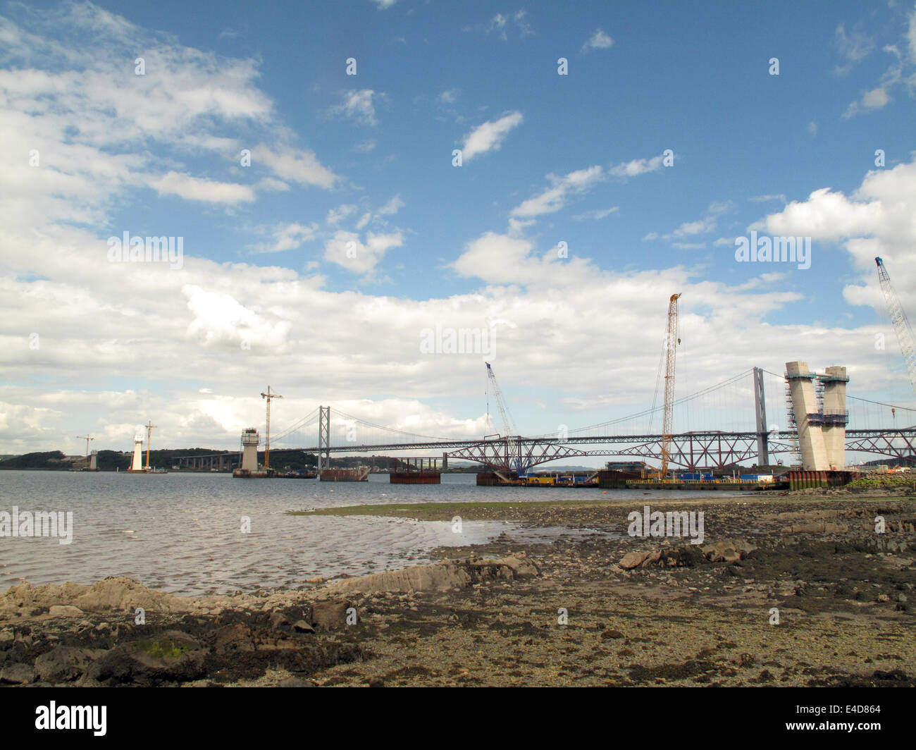 New Queensferry Crossing Bridge under construction over the Firth of ...