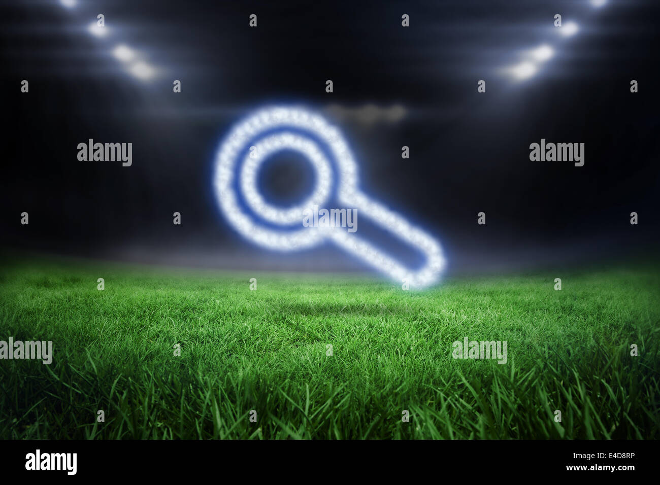Composite image of cloud in shape of magnifying glass Stock Photo - Alamy