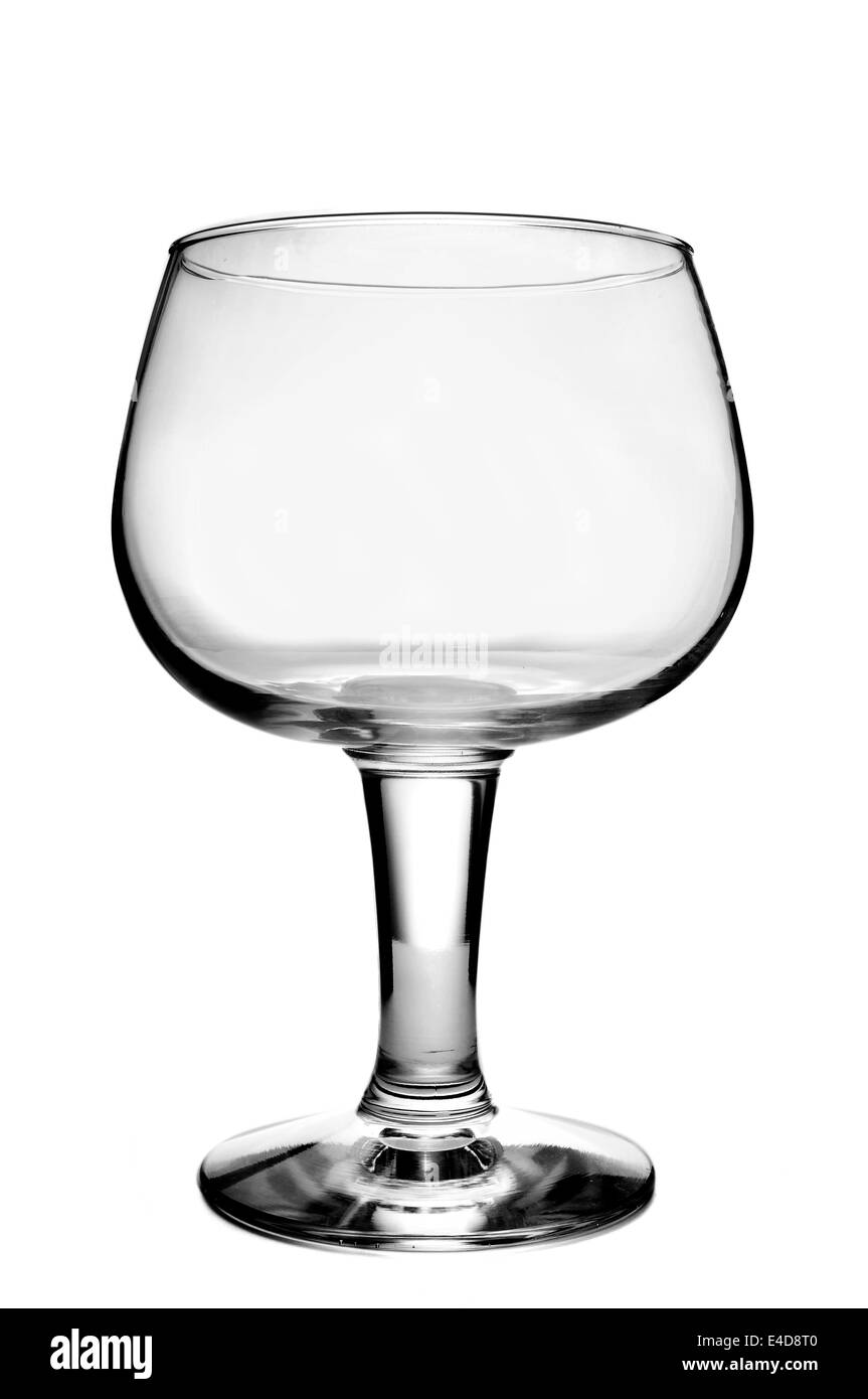 an empty balloon glass on a white background Stock Photo - Alamy