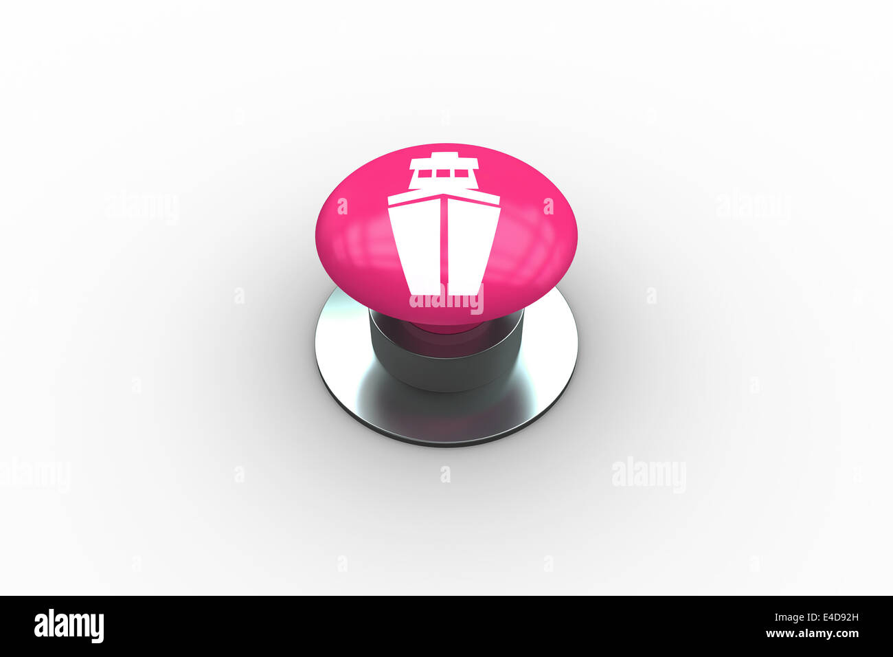 Composite image of ship graphic on button Stock Photo - Alamy