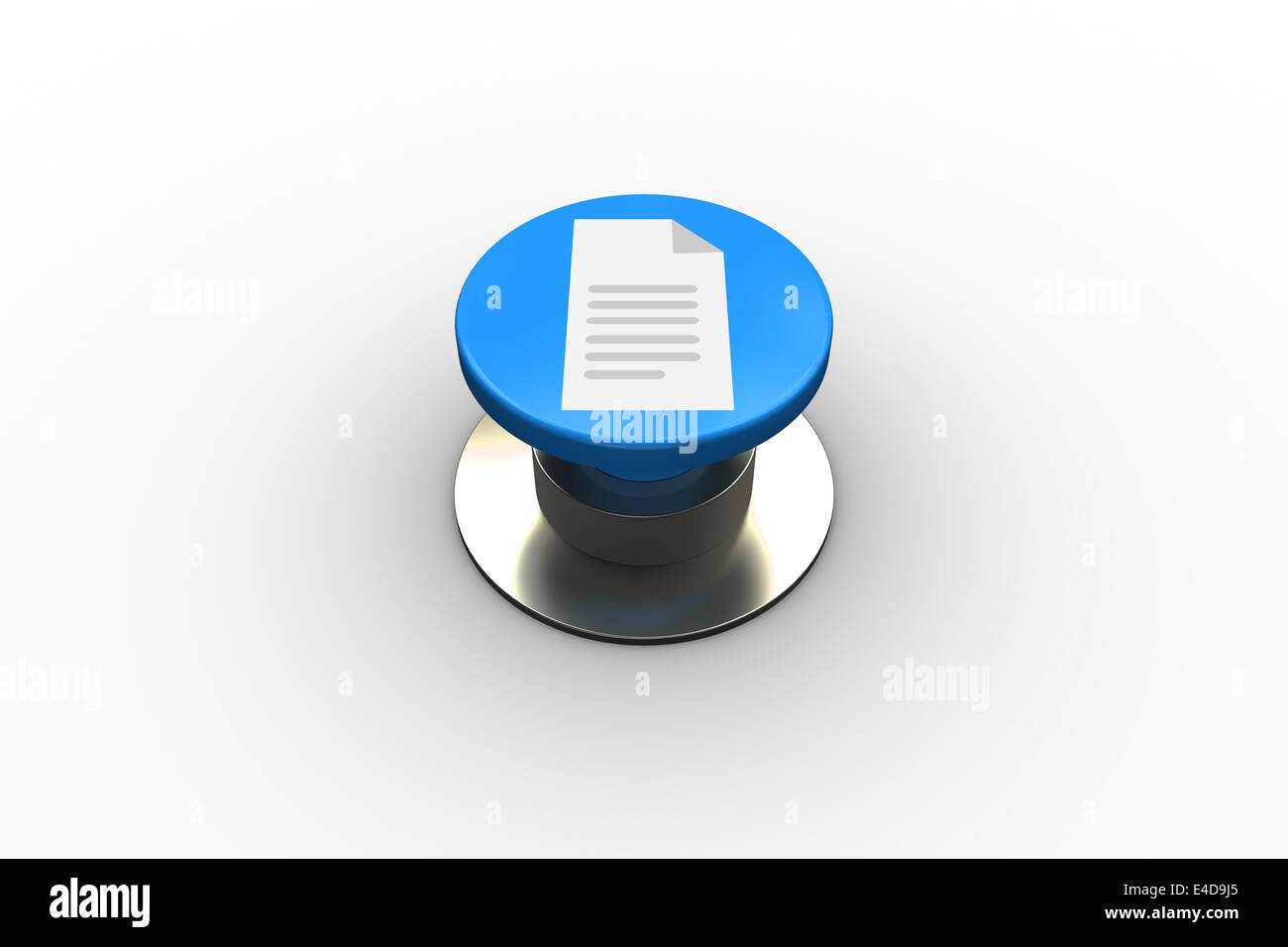 Composite image of document graphic on button Stock Photo - Alamy