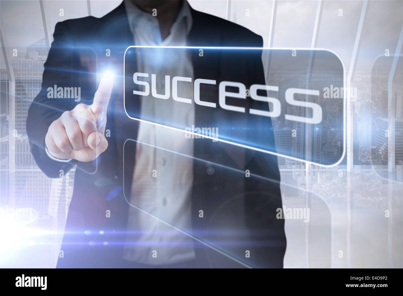 Businessman presenting the word success Stock Photo - Alamy