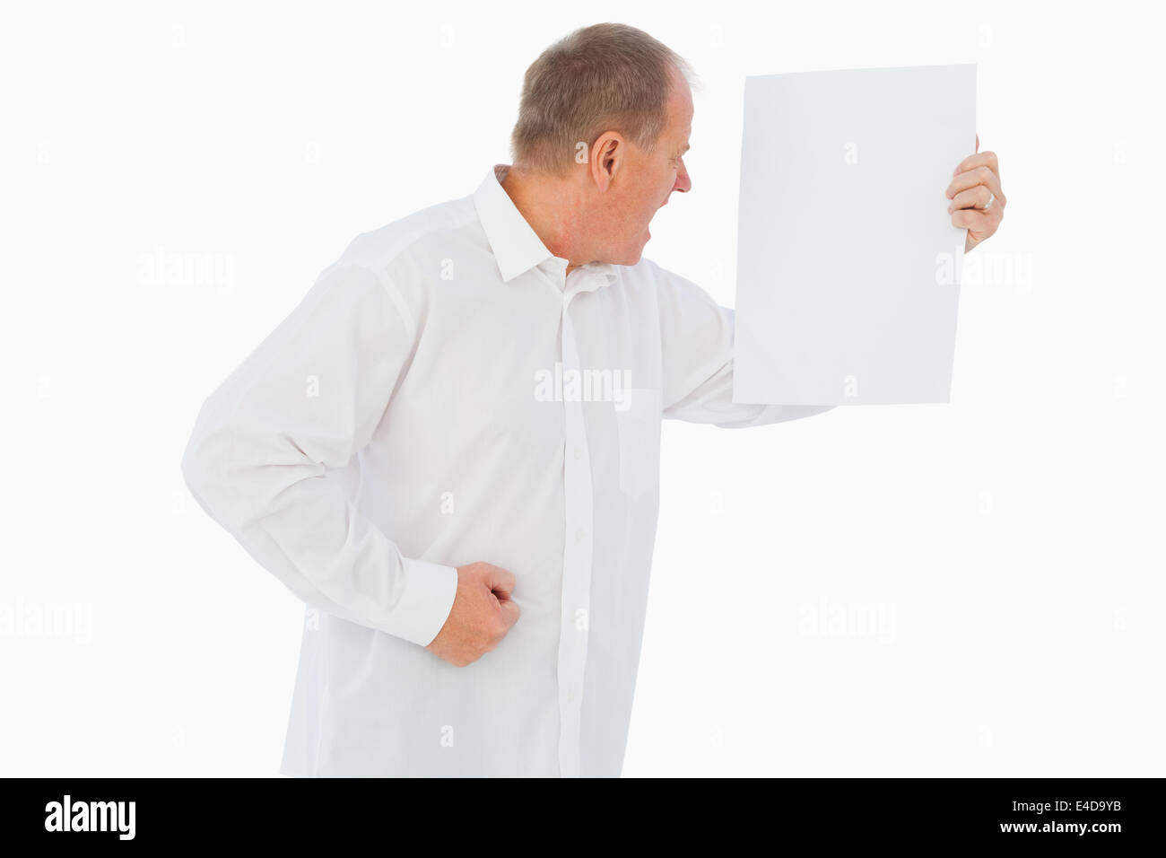 Man holding piece of paper hi-res stock photography and images - Alamy