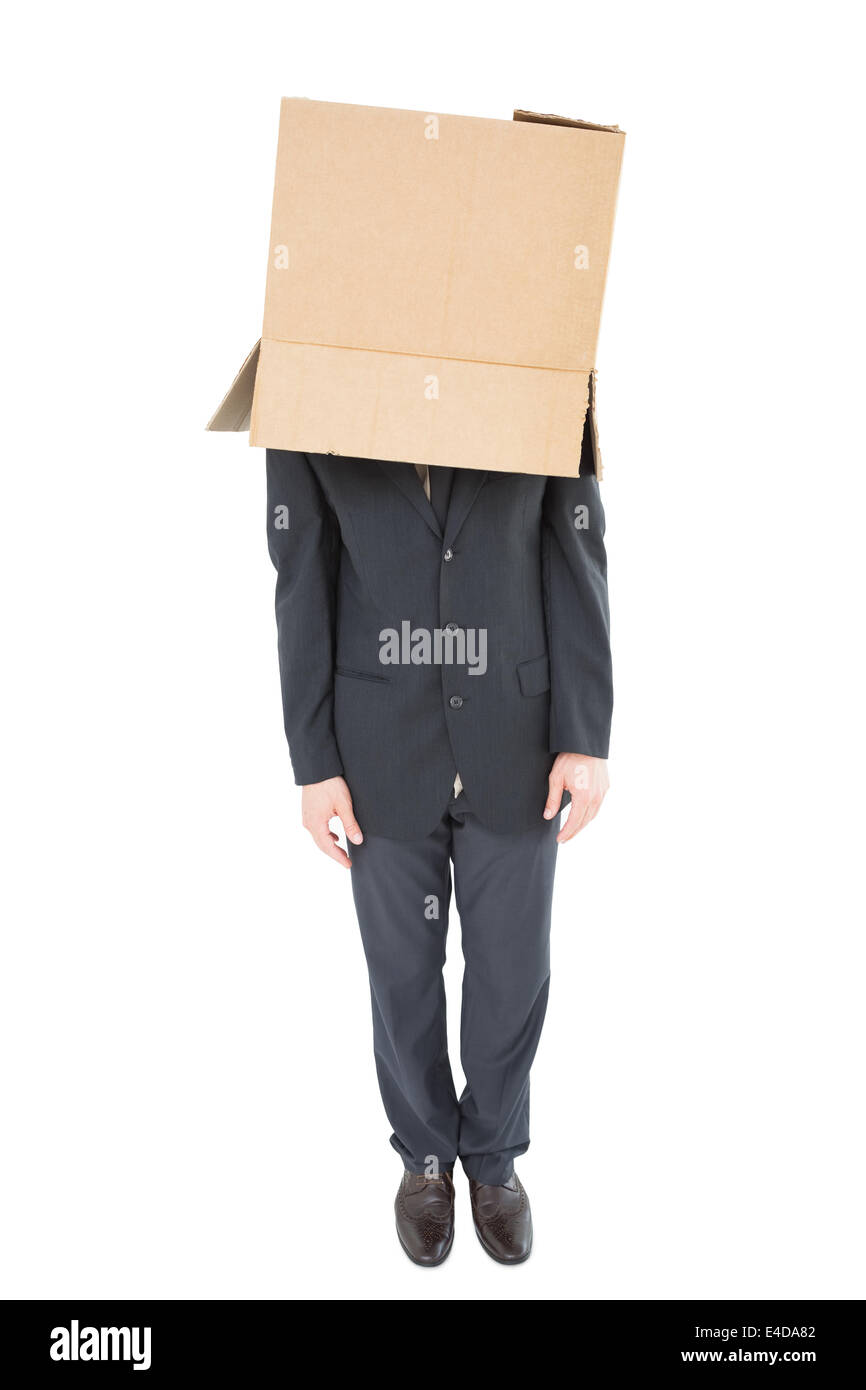 Cardboard box on the head hi-res stock photography and images - Alamy