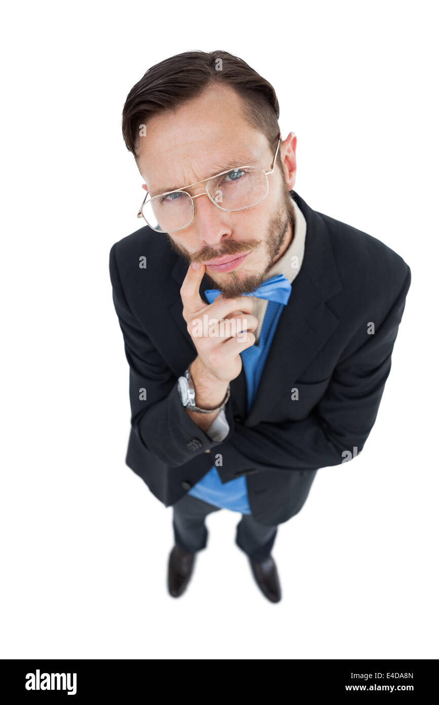 Geeky man looking to camera standing hi-res stock photography and ...