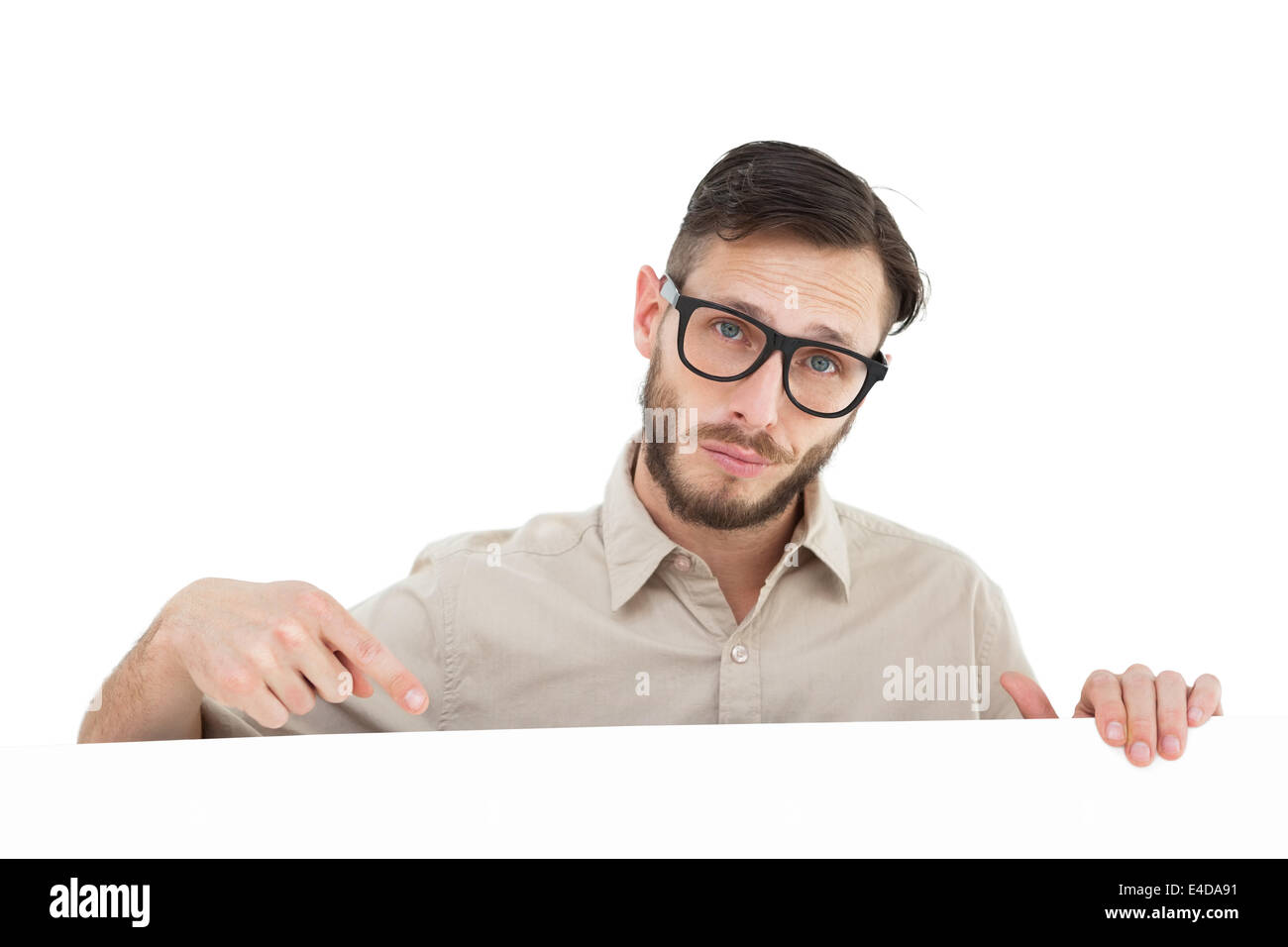 Young man beard pointing camera Cut Out Stock Images & Pictures - Alamy