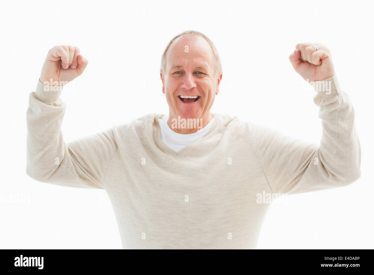 Portrait mature adult man cheering hi-res stock photography and images ...